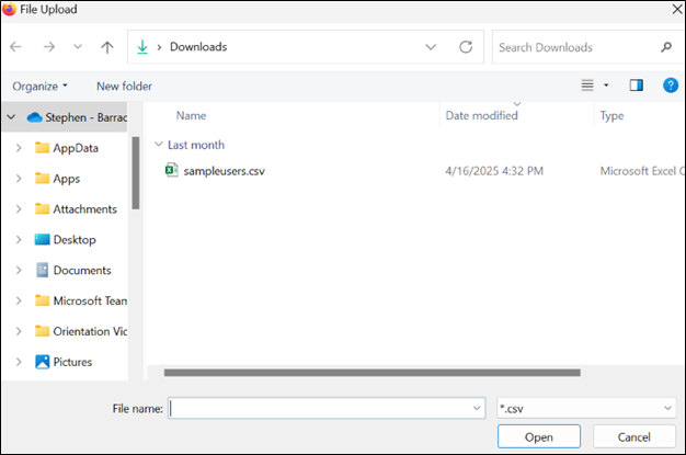 Uploading CSV files | Barracuda Campus